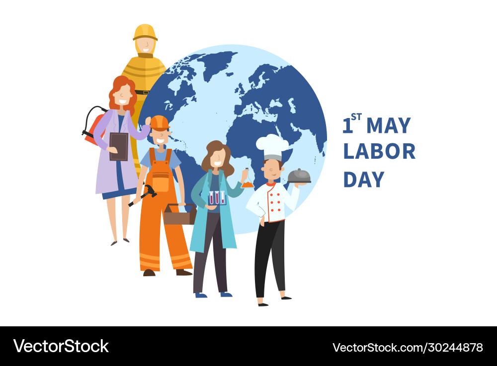 1st may labor day poster design Royalty Free Vector Image