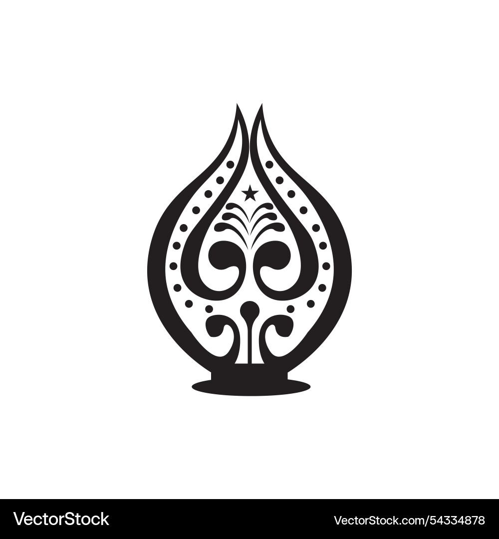 Batik logo culture design abstract tattoo Vector Image