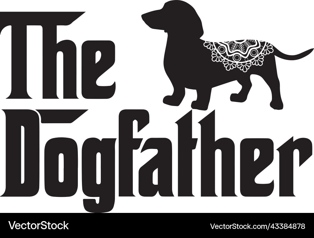Dogfather dachshund 1 Royalty Free Vector Image