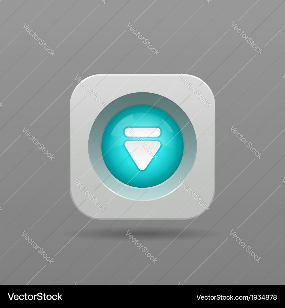 Down button Royalty Free Vector Image - VectorStock