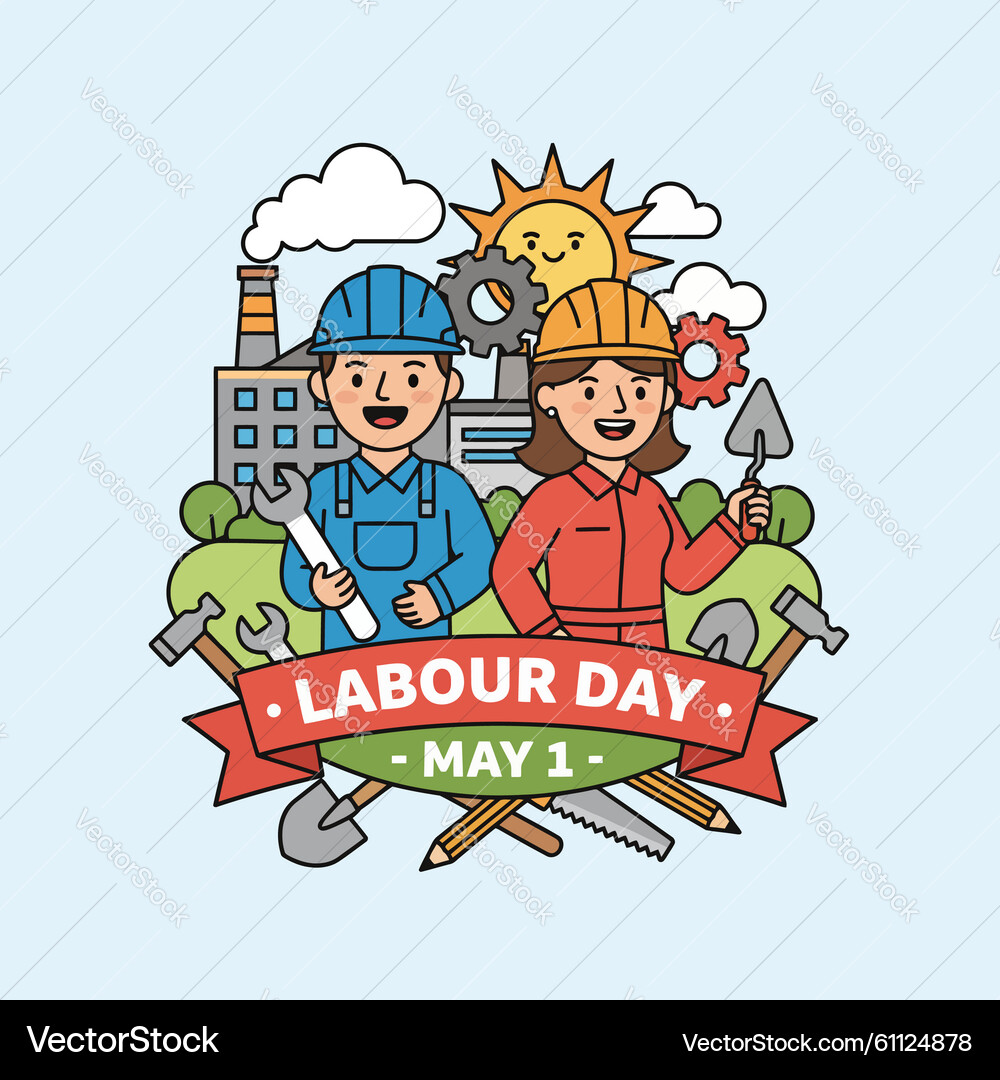 May 1st Labour Day Workers Celebration – Royalty-Free Vector | VectorStock