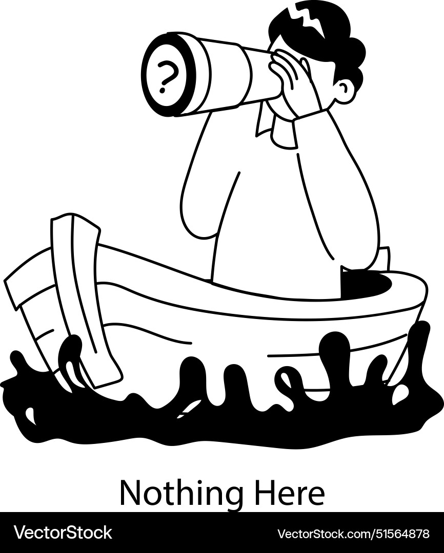 Nothing here Royalty Free Vector Image - VectorStock