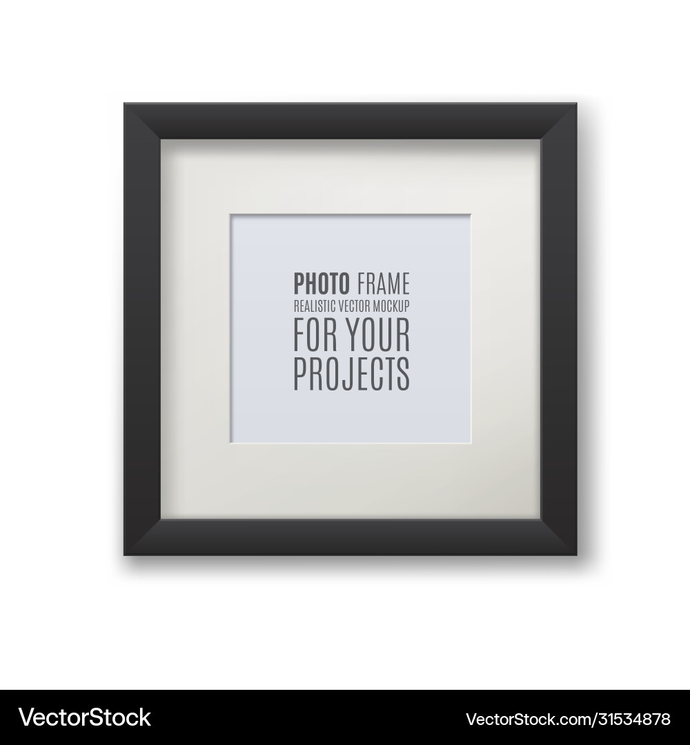 Realistic modern frame for paintings isolated Vector Image
