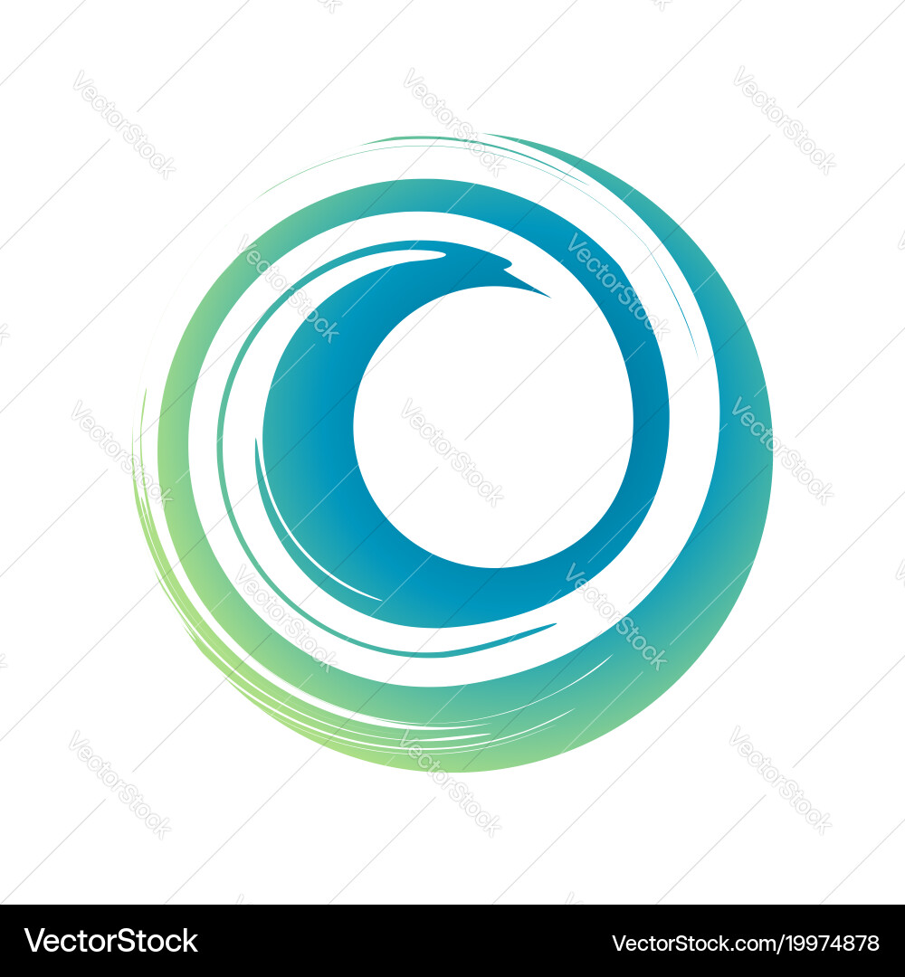Zen curl wave symbol Royalty Free Vector Image