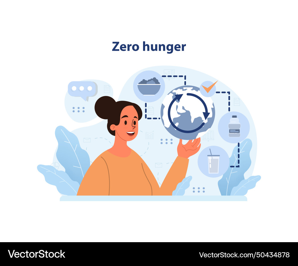 Zero hunger sdg or sustainable development goals Vector Image