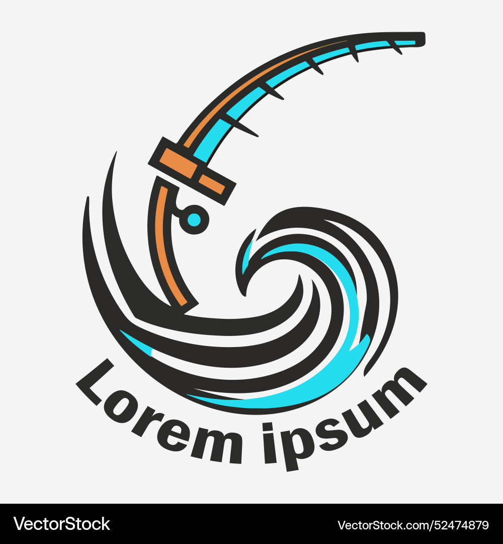 Fishing logo t shirt design Royalty Free Vector Image