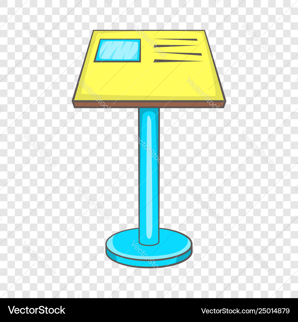 Information board icon cartoon style Royalty Free Vector