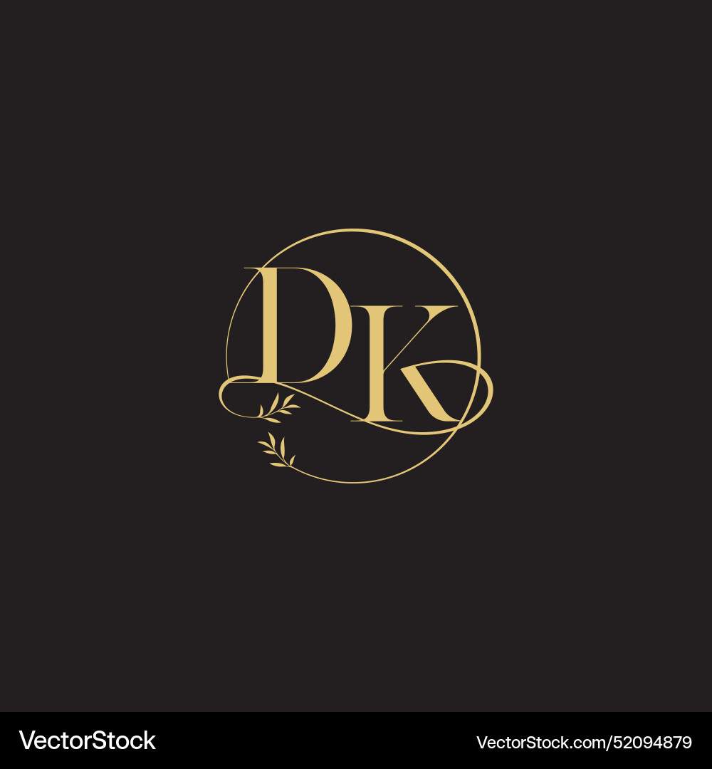 Luxury concept dk circle and organic style Vector Image