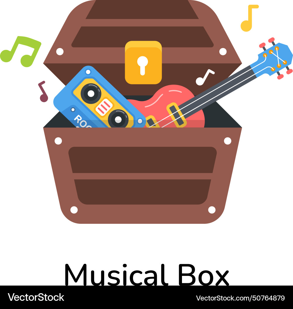 Musical box Royalty Free Vector Image - VectorStock