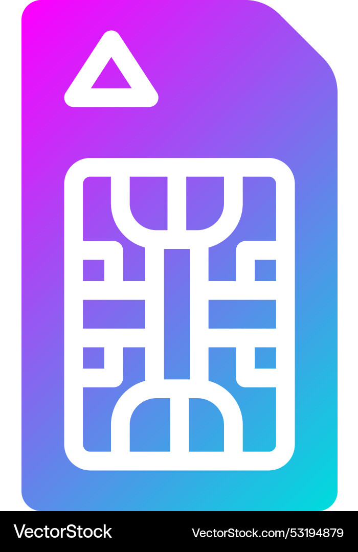 Sim card icon design Royalty Free Vector Image