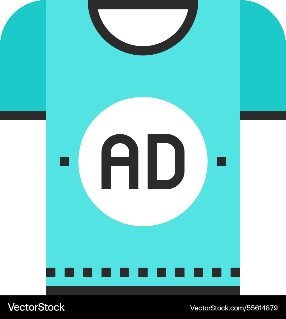 Sponsored ads flat line web icon concept Vector Image