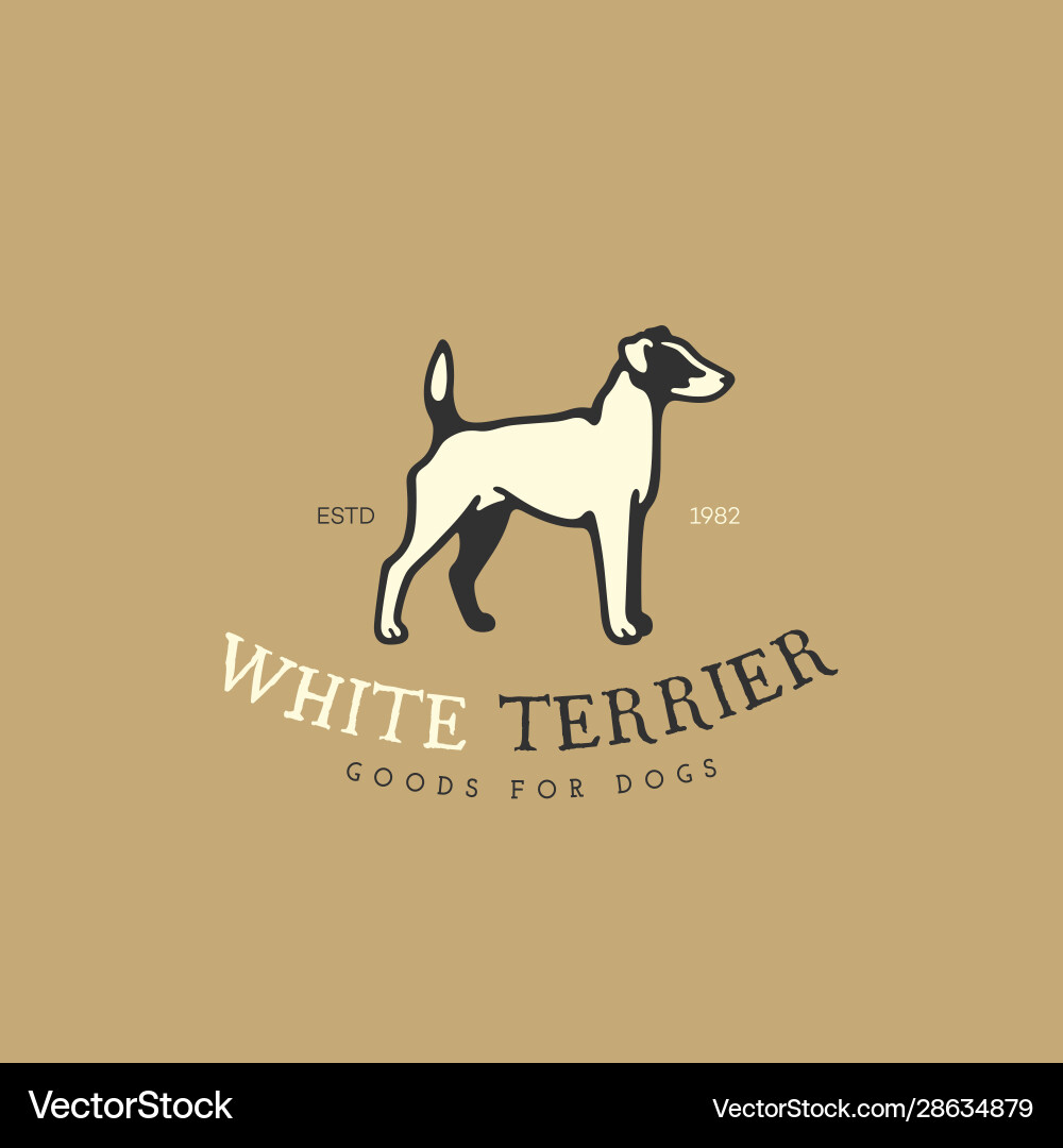Terrier logo Royalty Free Vector Image - VectorStock