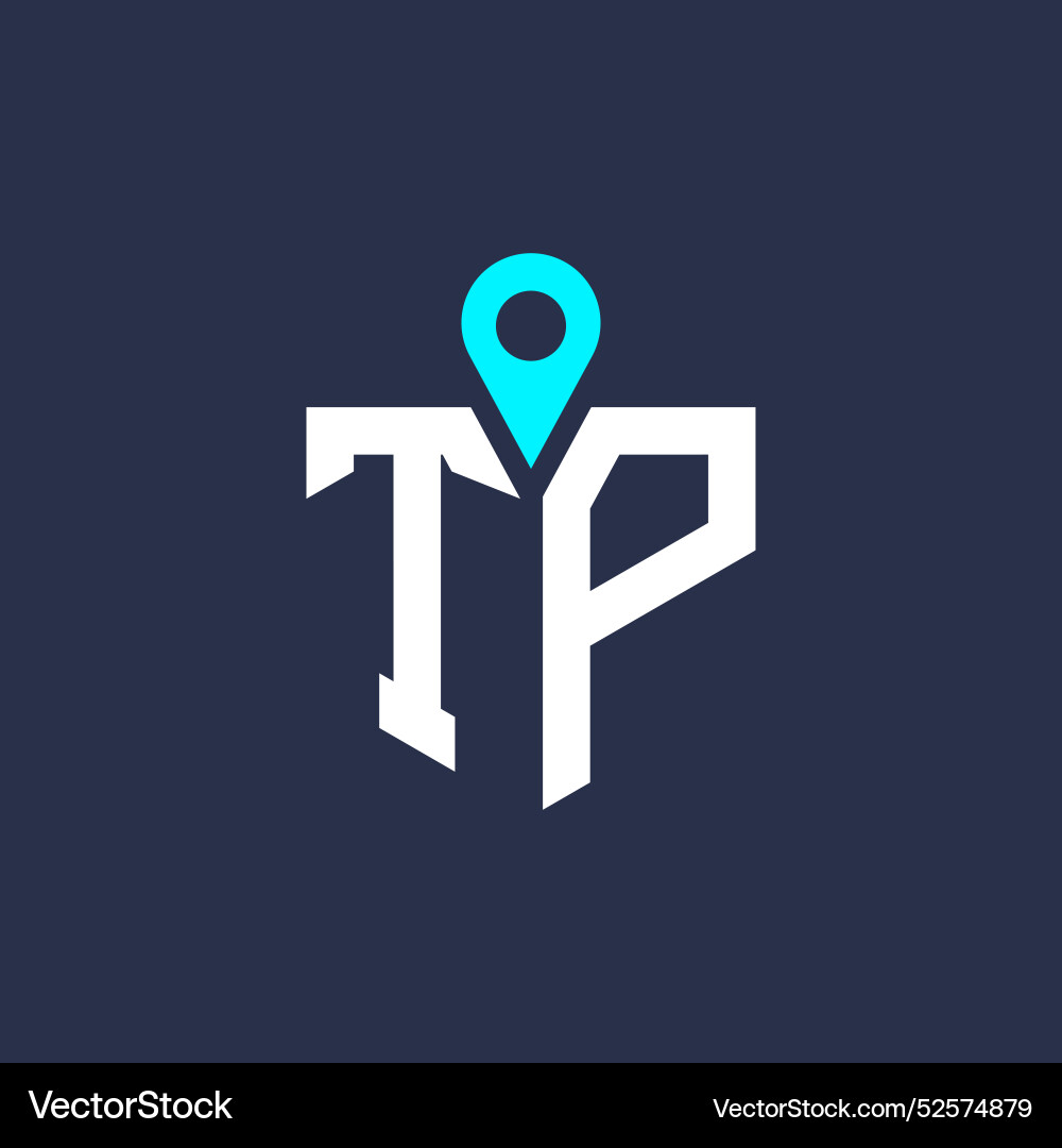 Tp location logo design for recruitment Royalty Free Vector