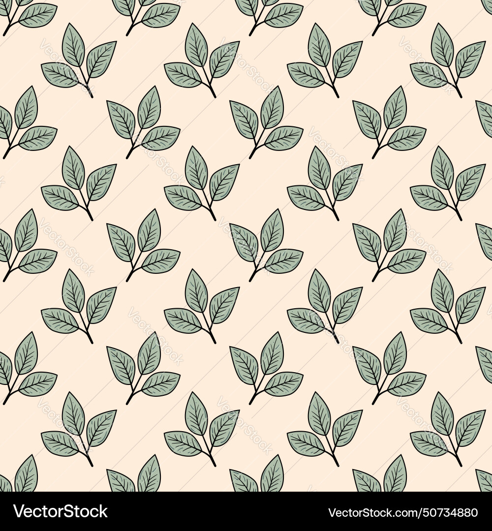 Hand drawn floral pattern design simple ornament Vector Image