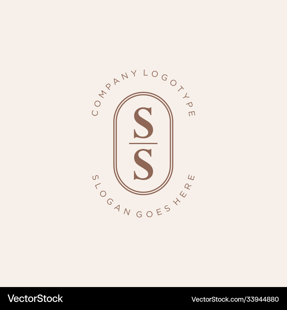 Initial ss beauty monogram and elegant logo design