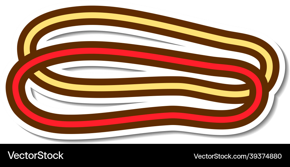 Yellow and red rubber bands on white background Vector Image