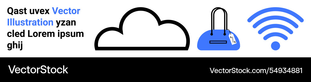 Cloud storage internet connectivity and secure Vector Image