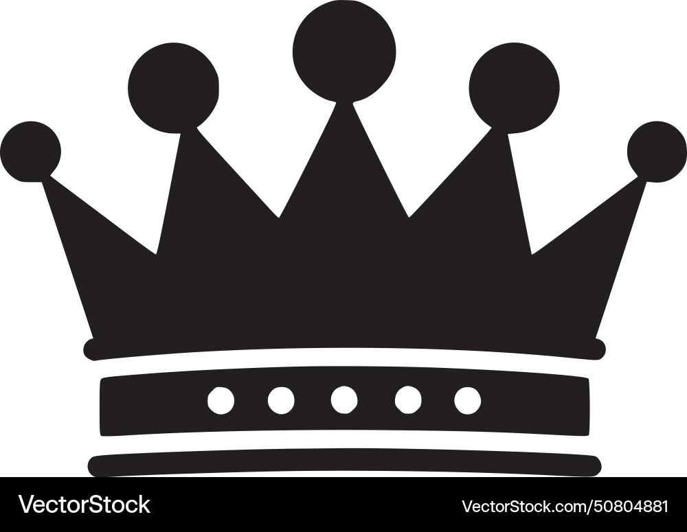 Crown - minimalist and simple silhouette Vector Image
