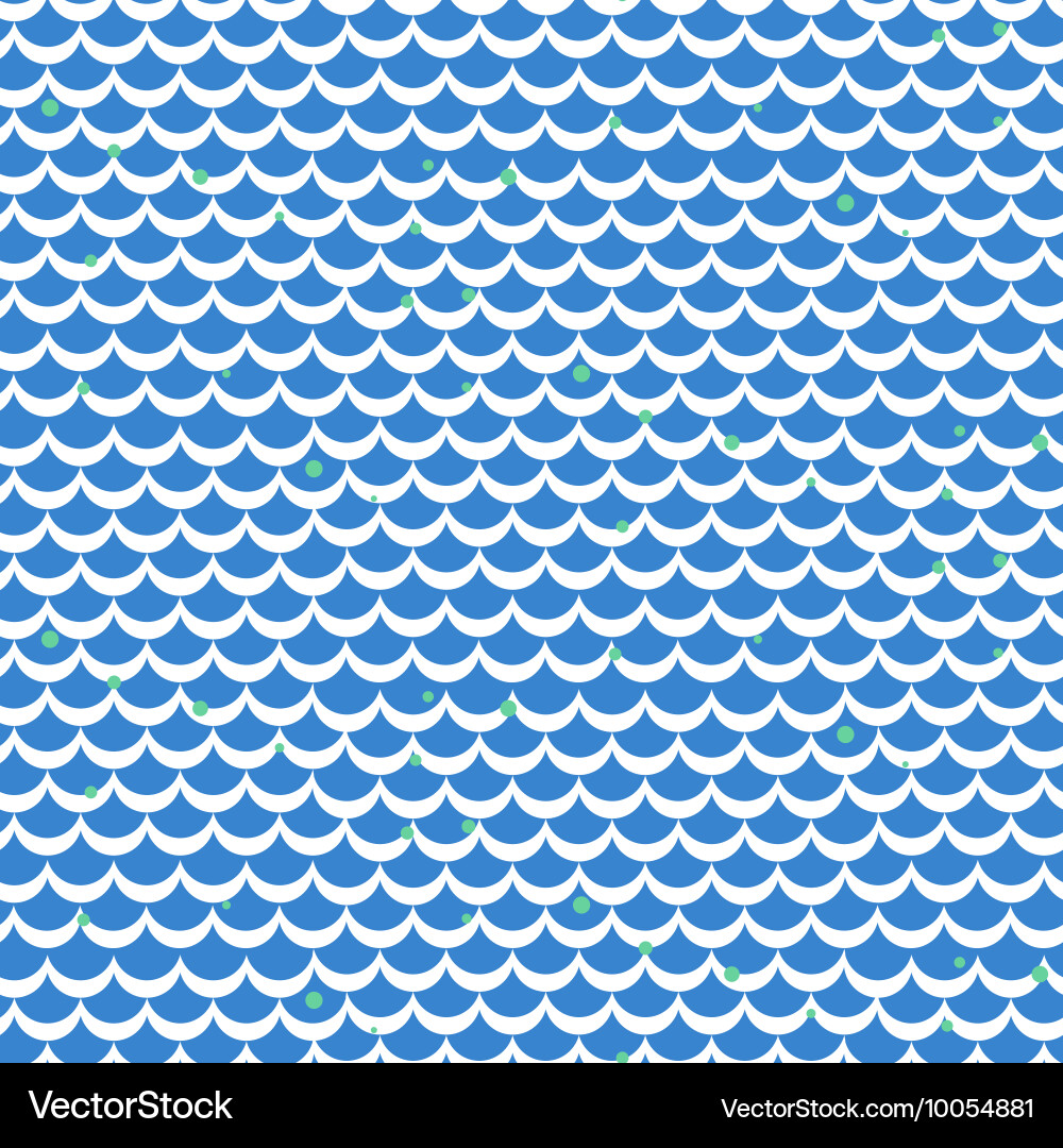 Fish scale blue seamless pattern Royalty Free Vector Image