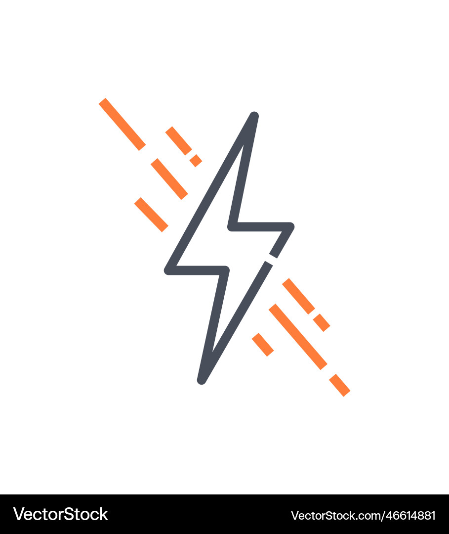 Lightning Bolt Icon Royalty Free Vector Image - VectorStock