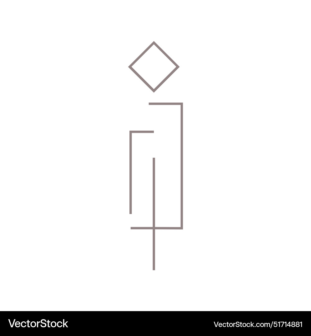 Minimalist letter mark logo Royalty Free Vector Image