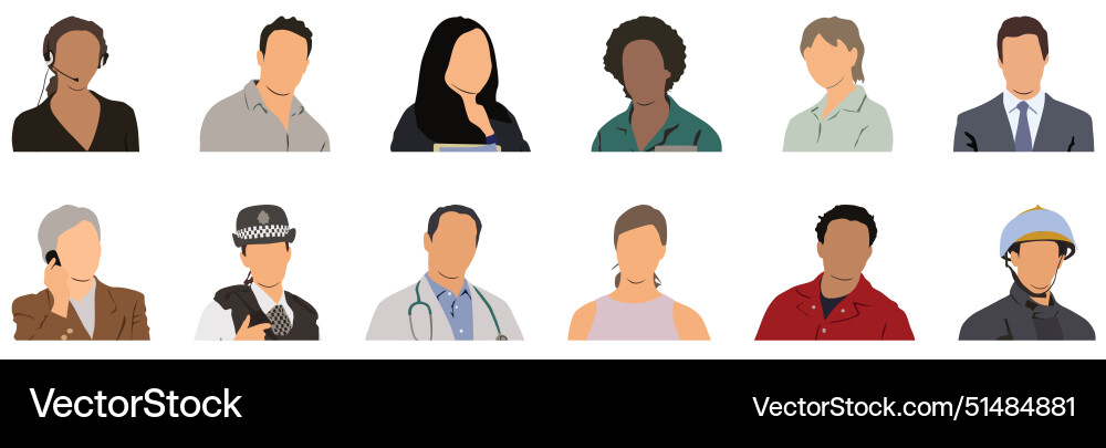 Professional people set Royalty Free Vector Image