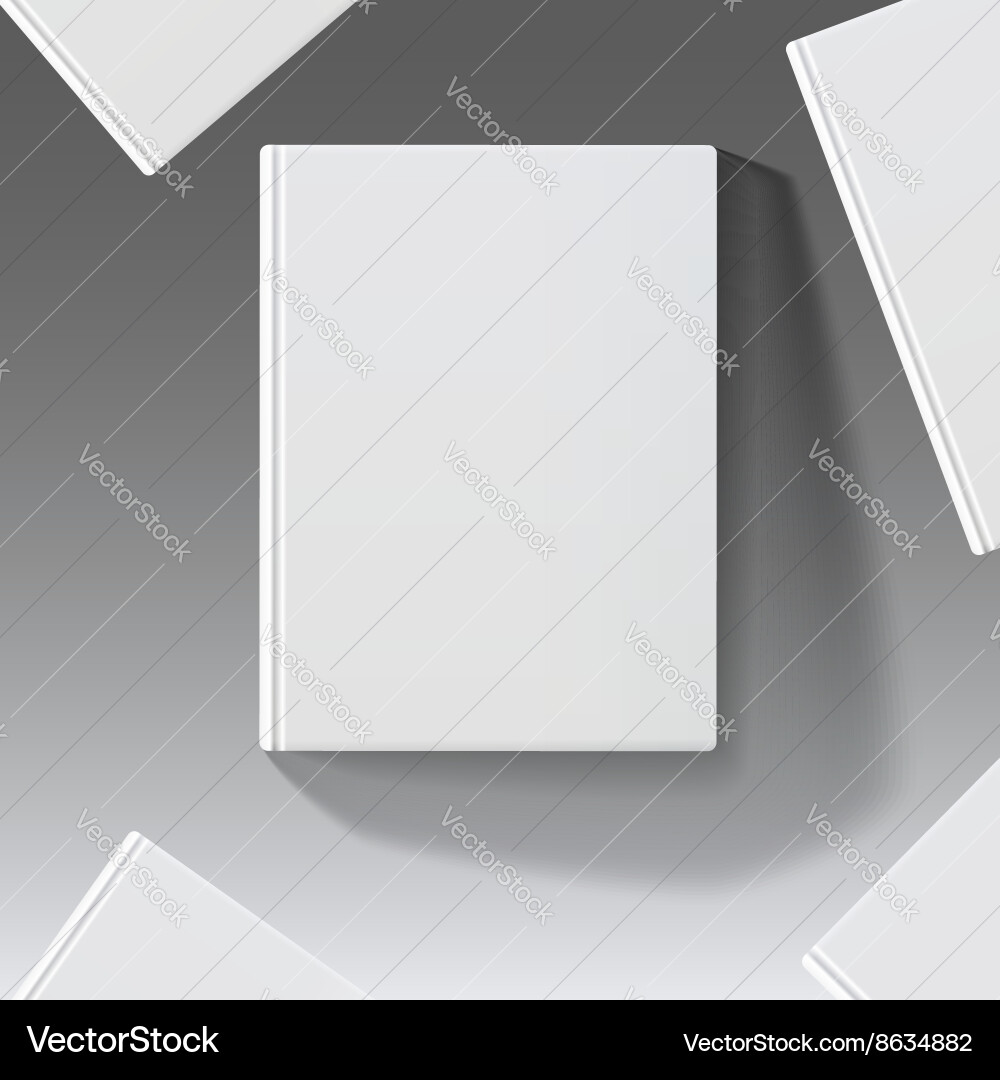 Blank book cover Royalty Free Vector Image - VectorStock
