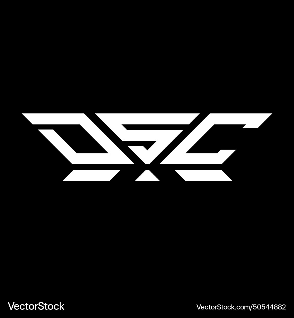 Dsc letter logo design simple and modern Vector Image