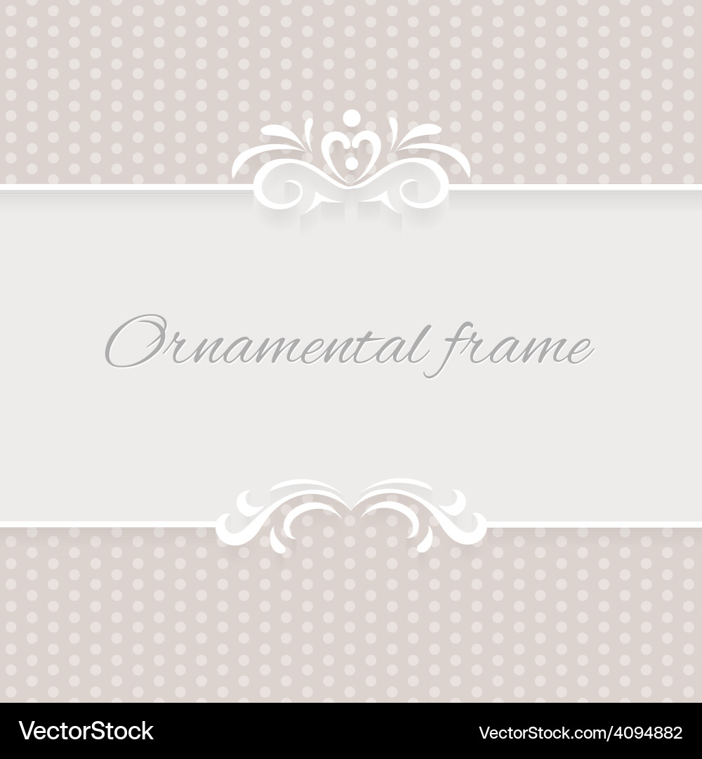 Elegant Ornamental Paper Frame Royalty Free Vector Image