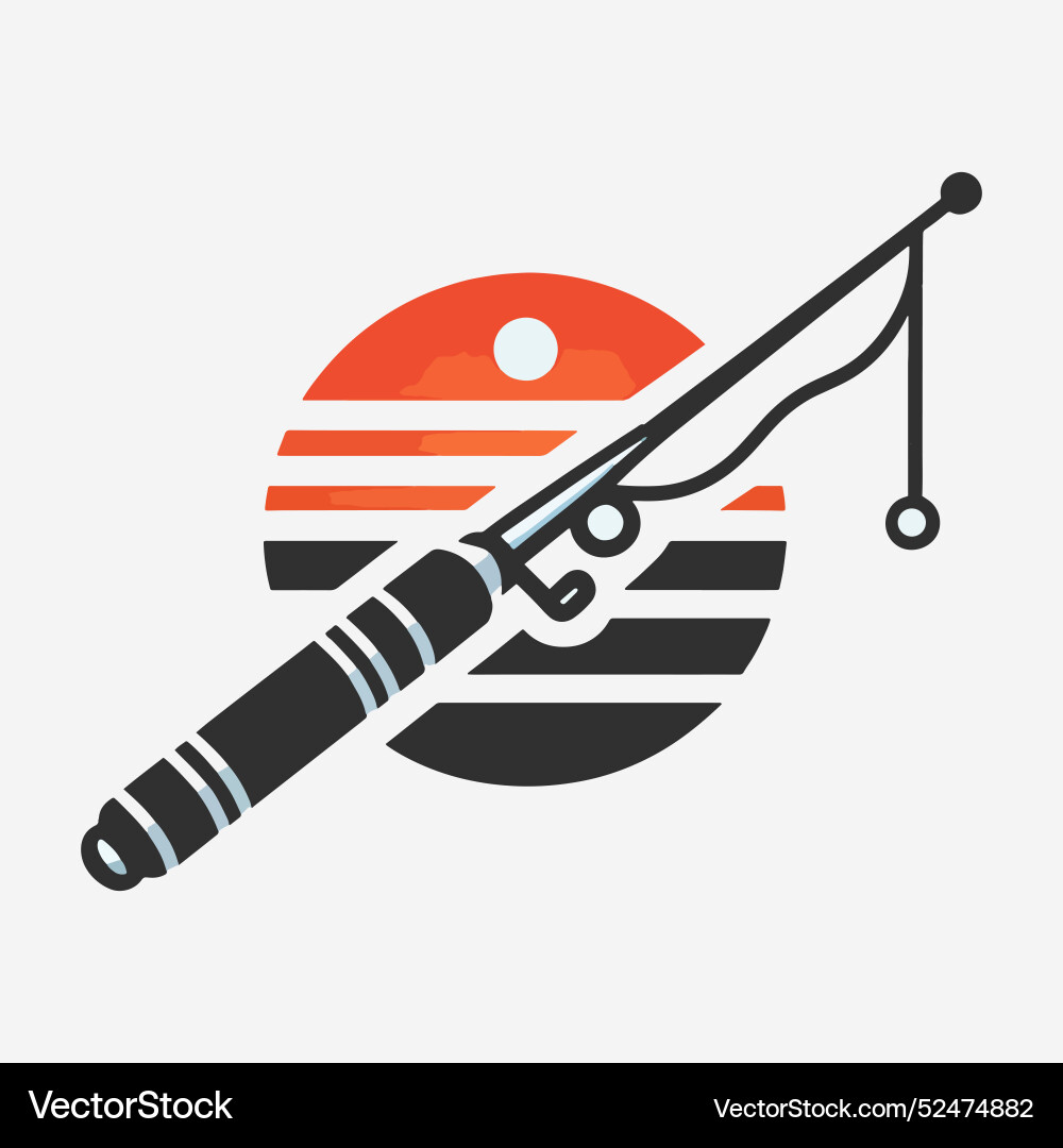 Fishing logo t shirt design Royalty Free Vector Image