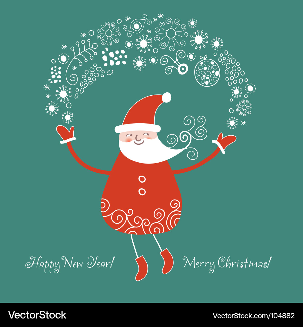Funny santa Royalty Free Vector Image - VectorStock
