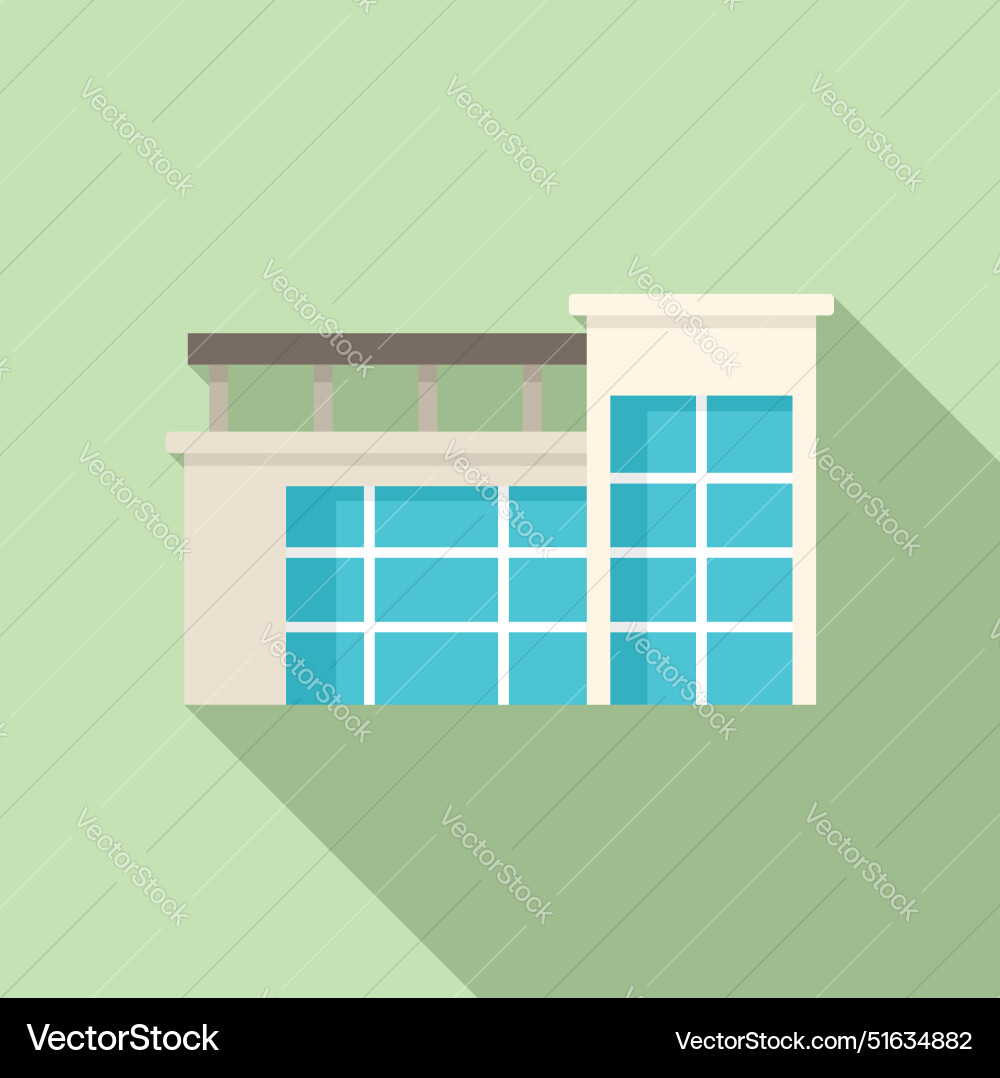 Modern office building with large windows Vector Image