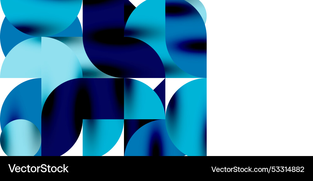 Tech minimal circular shapes geometric art Vector Image