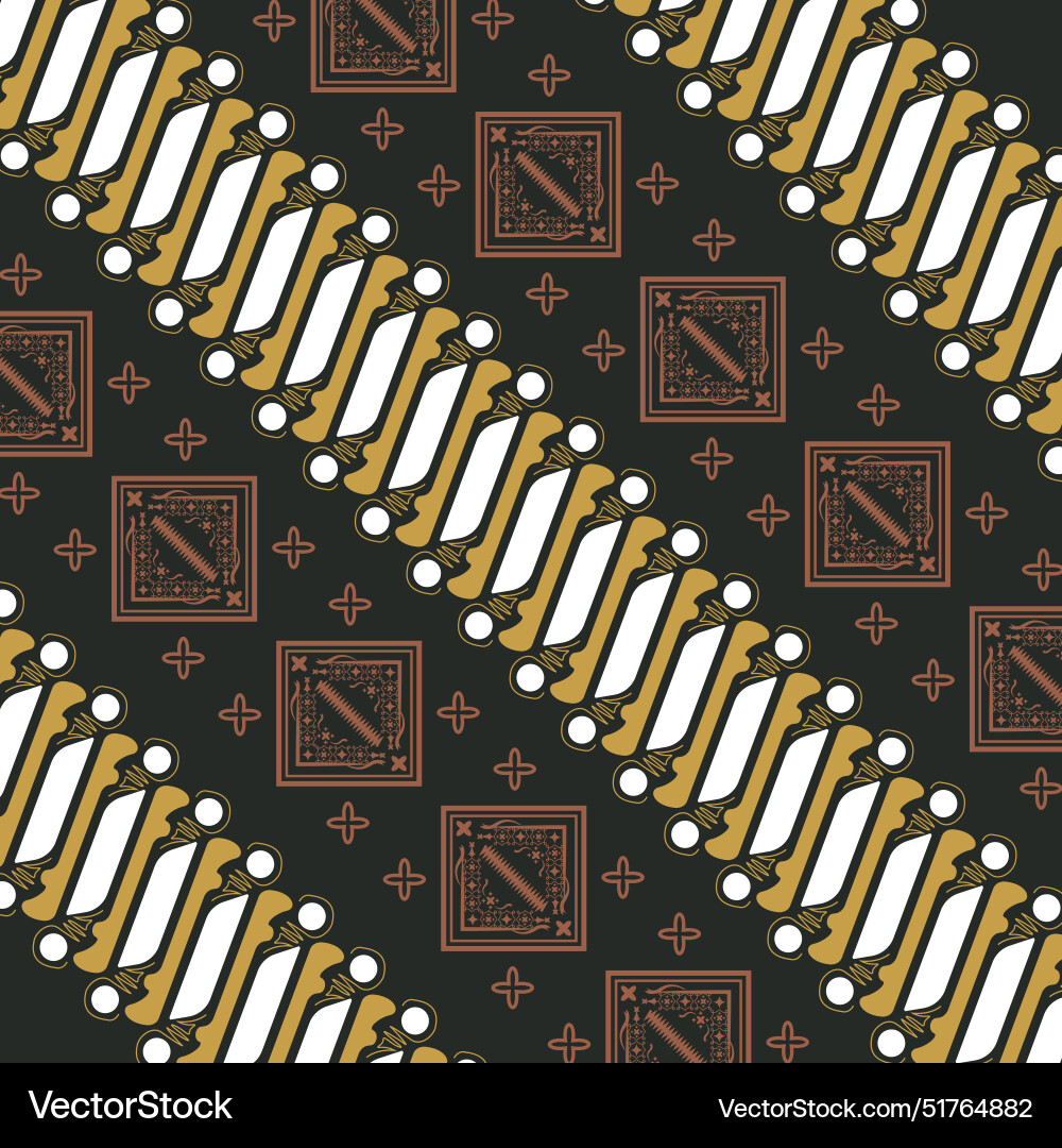 Traditional batik pattern motif indonesia design Vector Image