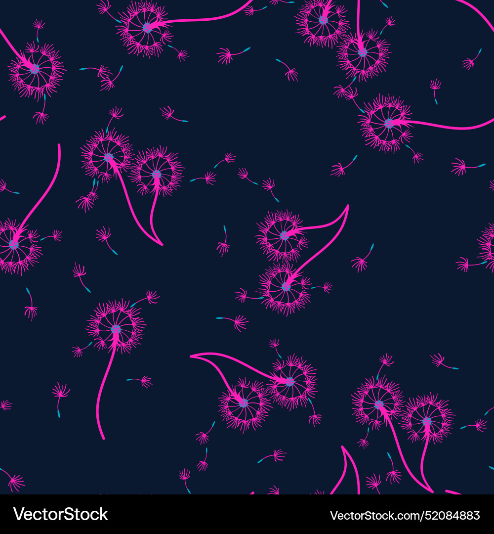 Dandelion background your design abstract floral Vector Image