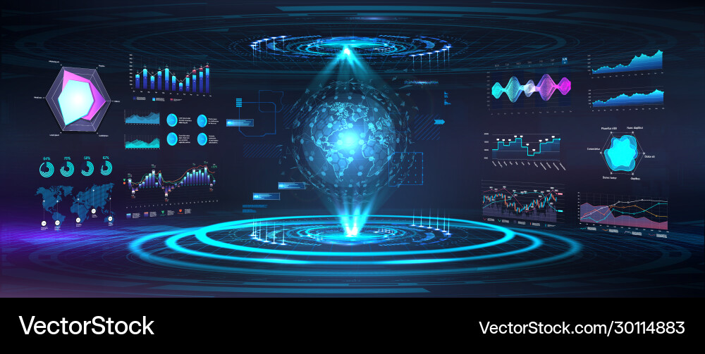 Global Command Center - Holographic Globe Interfac