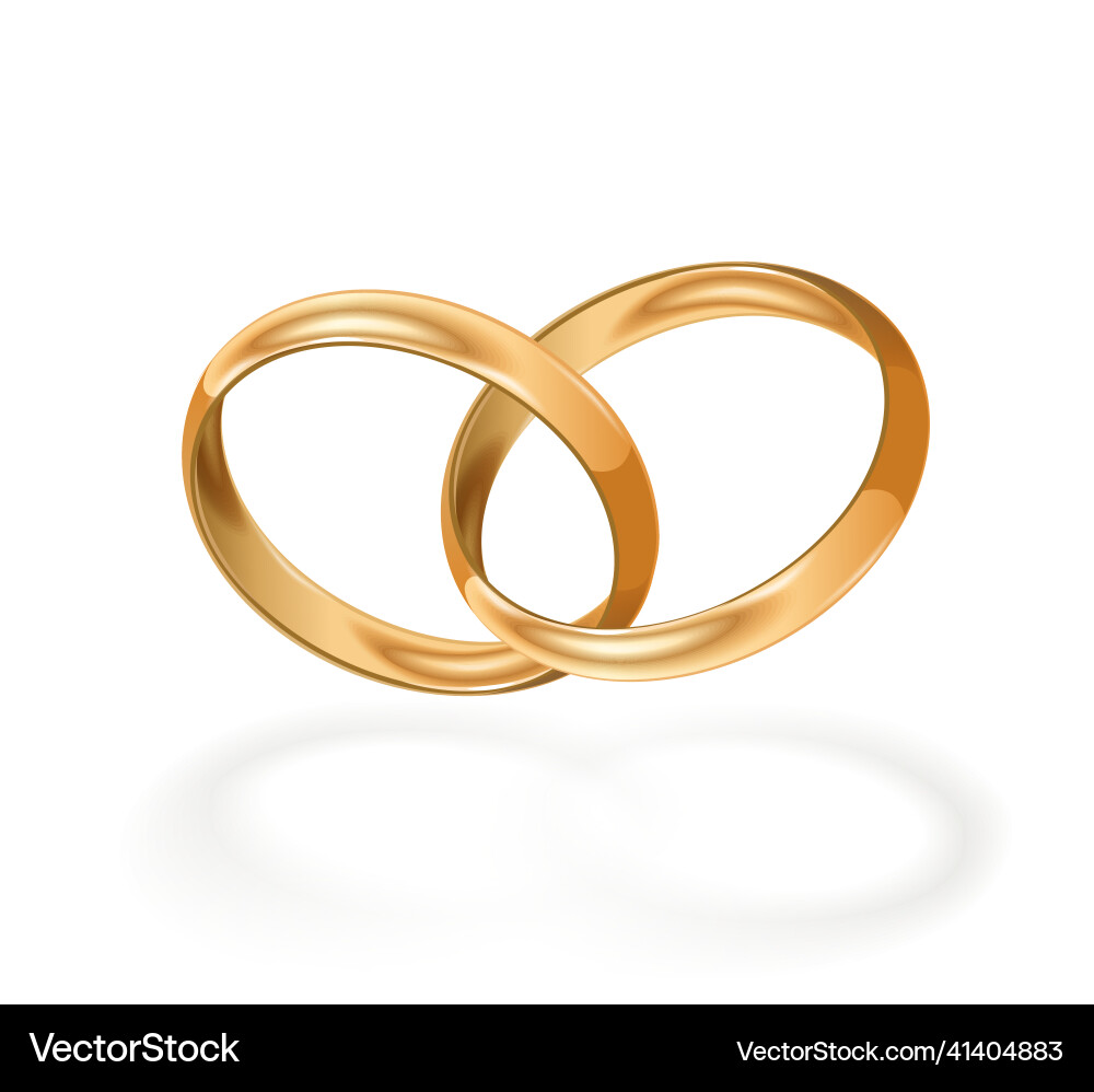 Gold wedding ring jewellery Royalty Free Vector Image