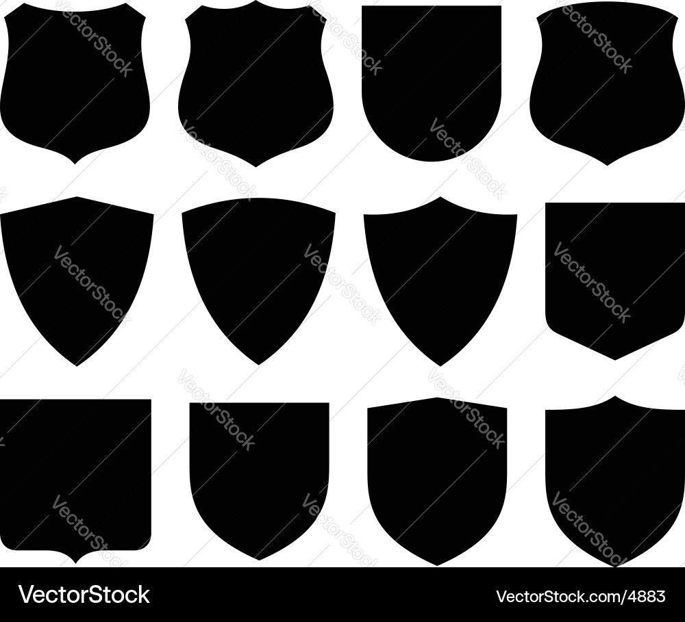 Shield Collection Royalty Free Vector Image - VectorStock