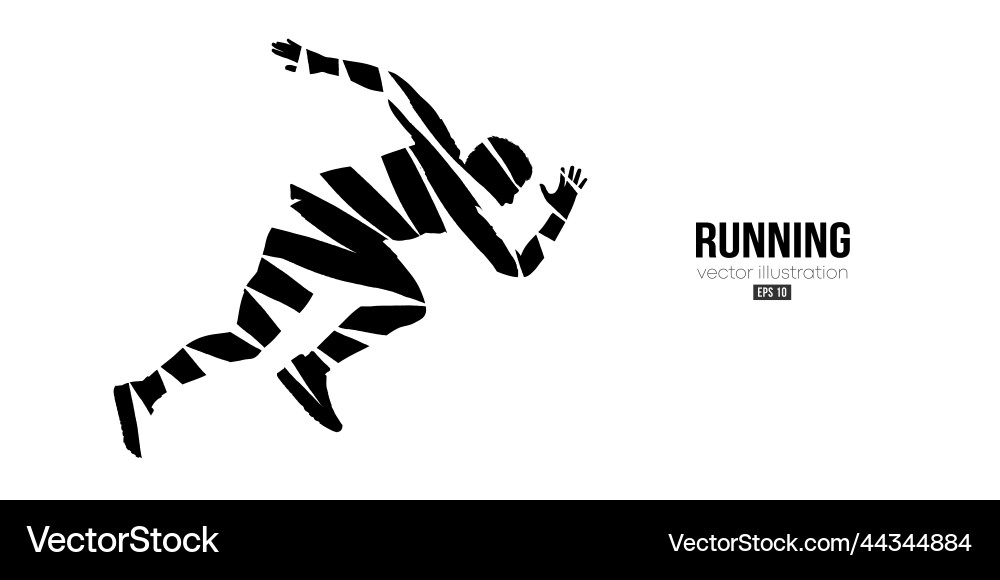 Abstract Runner Silhouette Royalty Free Vector Image