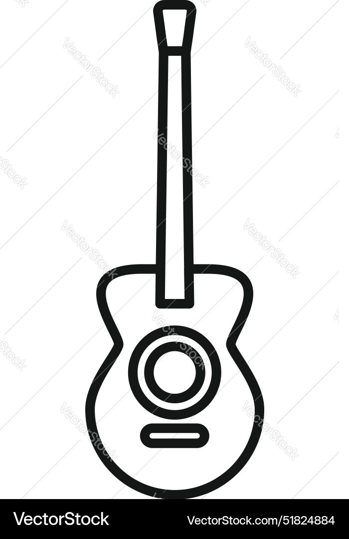 Acoustic guitar with strings showing classic Vector Image