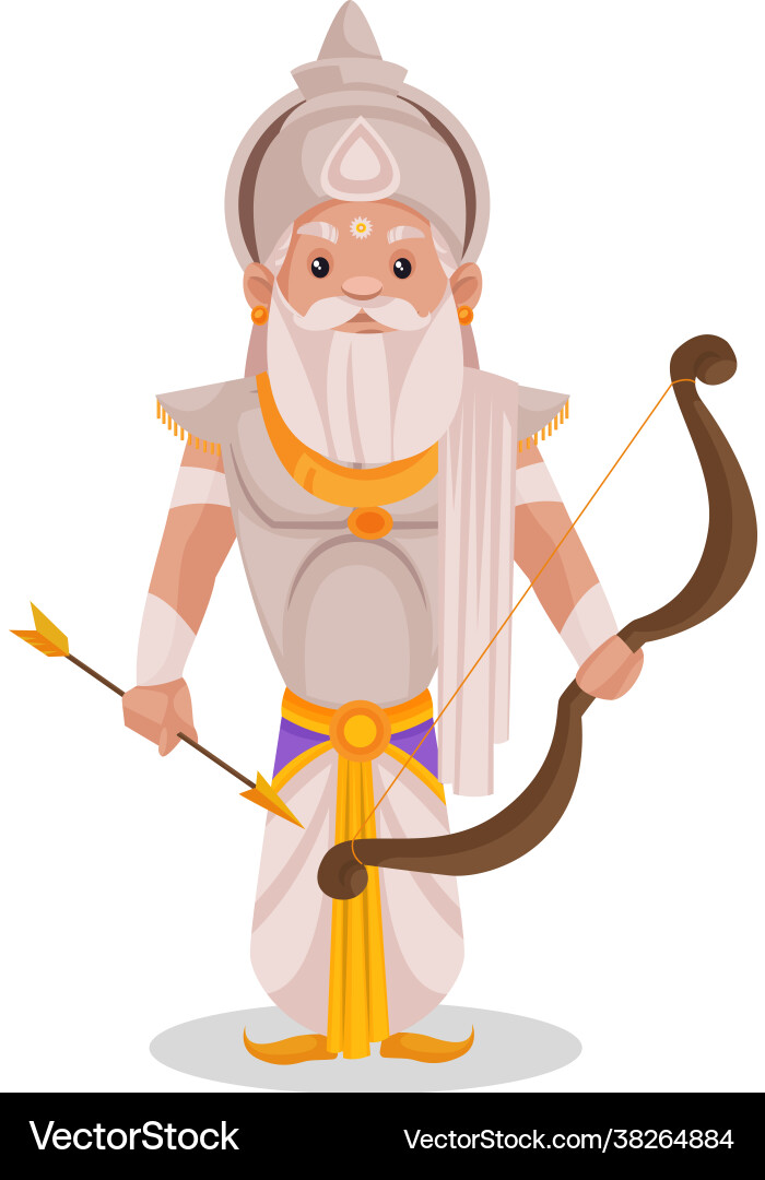 Bhishma pitamaha cartoon character Royalty Free Vector Image
