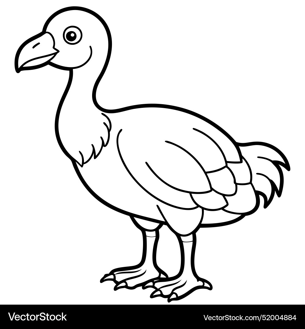 Dodo bird stands icon Royalty Free Vector Image