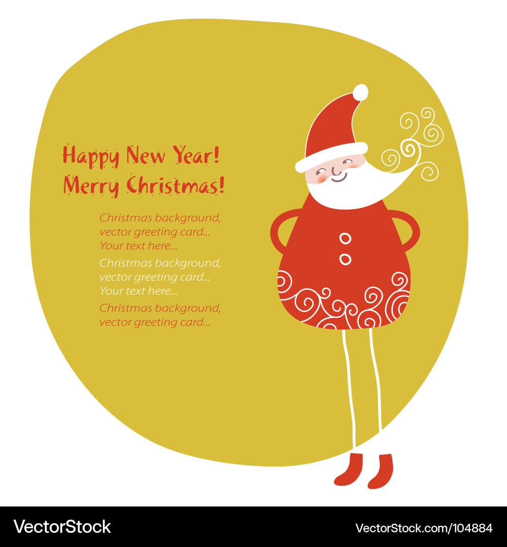 Funny santa Royalty Free Vector Image - VectorStock