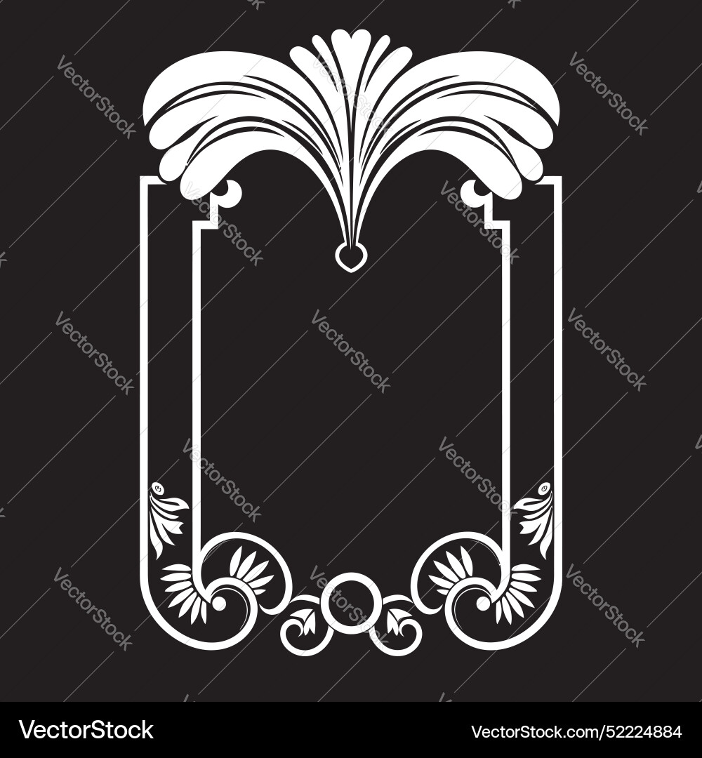 Glamorous lines sleek icon showcasing art deco Vector Image