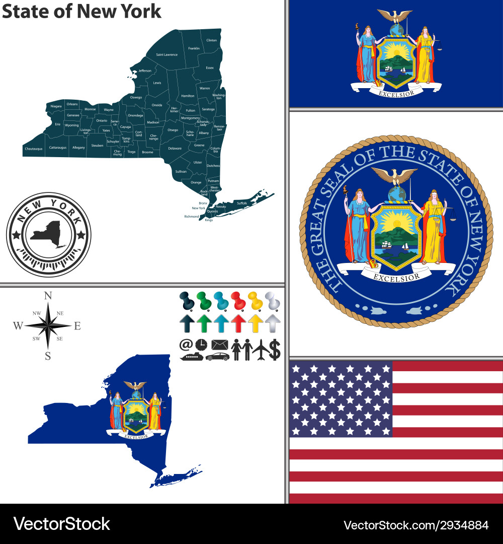 New York State Map Vector Images (over 2,700)