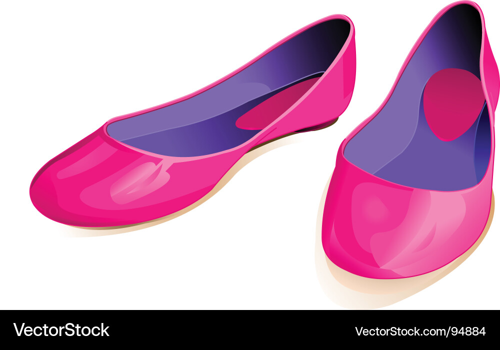 Pink shoes Royalty Free Vector Image - VectorStock