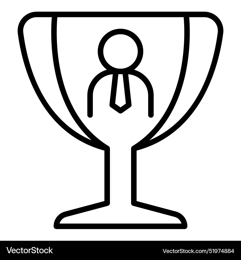 Staff promotion icon in thin line style graphic Vector Image