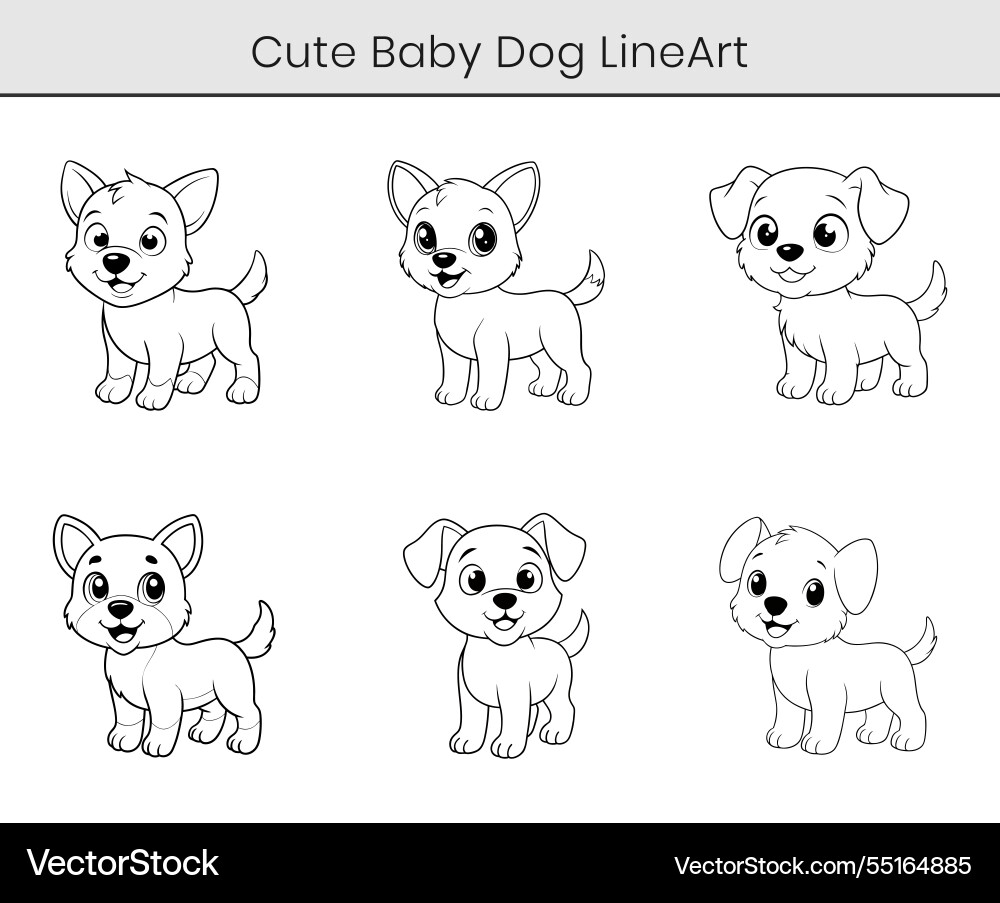 A cute kitten outline and sticker cartoon Vector Image