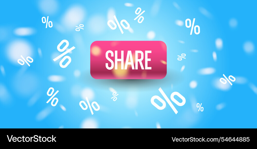 A poster with the inscription share is link Vector Image