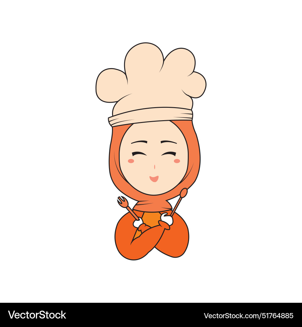 Cute chef cartoon restaurant design Royalty Free Vector